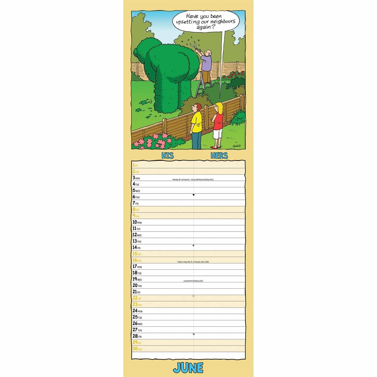 2024 Funny Side of His N Hers Planner Plastic Free Slim