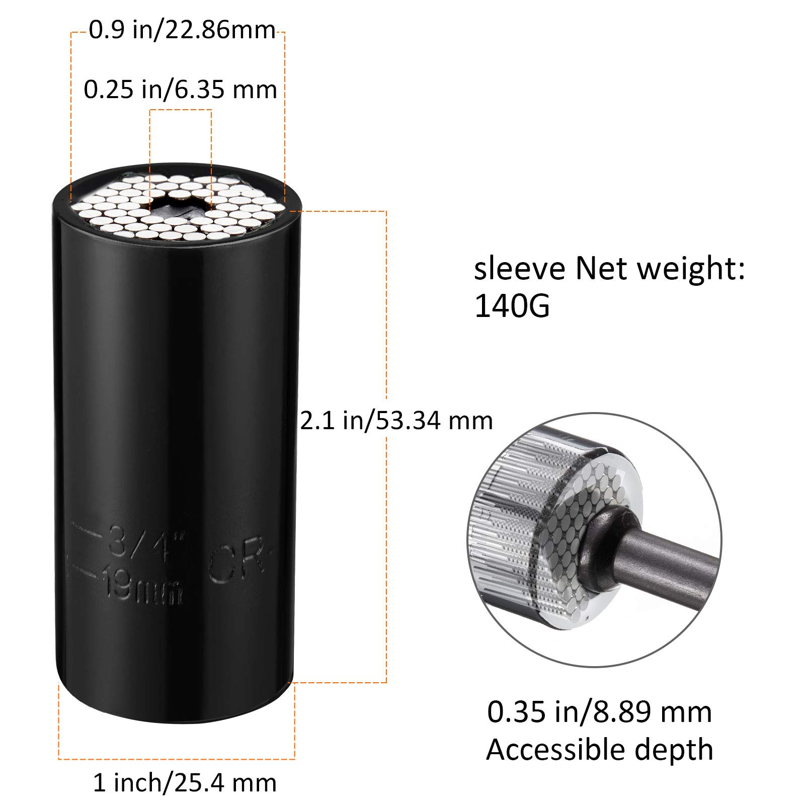 19 Pieces Flexible Drill Bit Extension Hex Shank Drill Bit Kit, 1/4 3/8 1/2 Inch Socket Adapter, Screwdriver Bit, Socket Bendable Drill Bit Extension, 105 Degree Angle Drill Extension