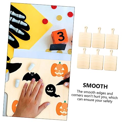 CORHAD 6pcs Home Accessories Decor Wood Chopping Boards Wood Decor Interesting Kindergarten Home Supplies Chopping Board Set Cutting Board Decorate Mini Cut Wood Accessories Wooden