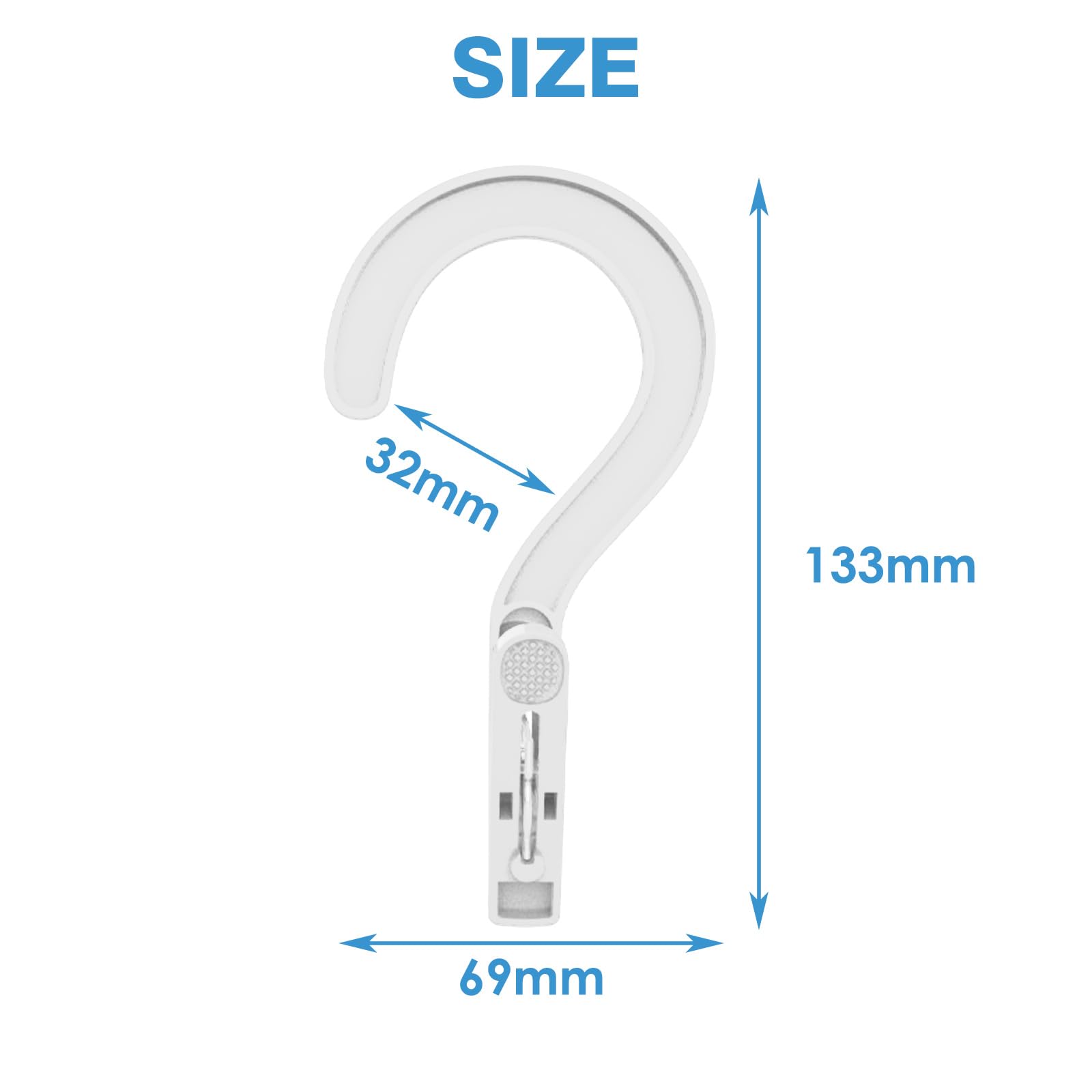 6Pcs Laundry Hooks Boot Hangers - Portable White Plastic Clothes Pins Hanger Clips for Drying Clothes - Versatile Hooks for Laundry, Boots, and More