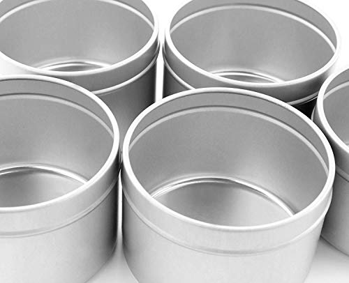 Corncuopia 4-Oz Small Candle Tins (12-Pack); Metal Storage Containers w/Slip-On Lids for Candle Making, Party Favors, Spices, Gifts, Balms & Gels
