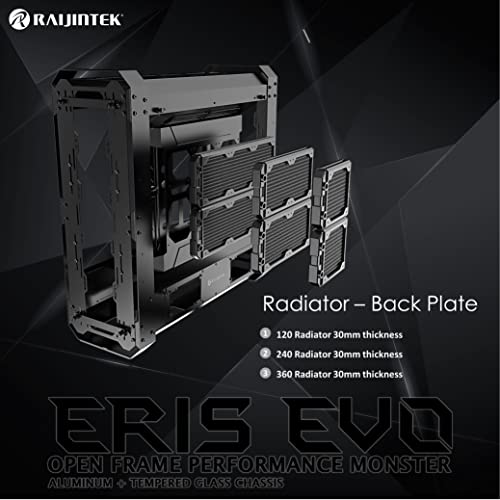 RAIJINTEK ERIS EVO, EEB/EATX case with Tempered Glass Side Panel, Maximum CPU Cooler Height up to 170 mm, Supports up to 5×2.5" HDD or 5×2.5" HDD/SSD