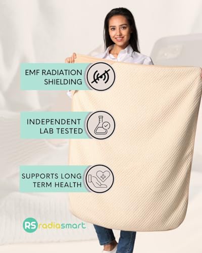 Radia Smart® Large Protective Belly Pregnancy Baby Blanket, Organic, 5G Blocking, EMF Blanket, 43"x35", 110cmx90cm