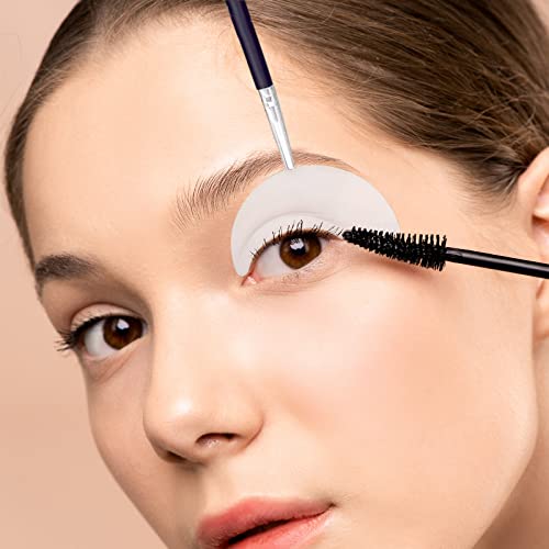 4Pcs Mascara Shield Applicator Guard Shields,Lash Shield for Applying Lashes Eyeshadow Guard, Silicone Reusable Eyes Makeup Tool, Prevent Makeup Residue(Transparent, Pink, Purple, Green)