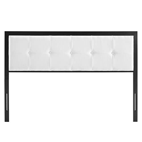 Modway MOD-6176 Teagan Tufted Fabric Queen Headboard in Black White