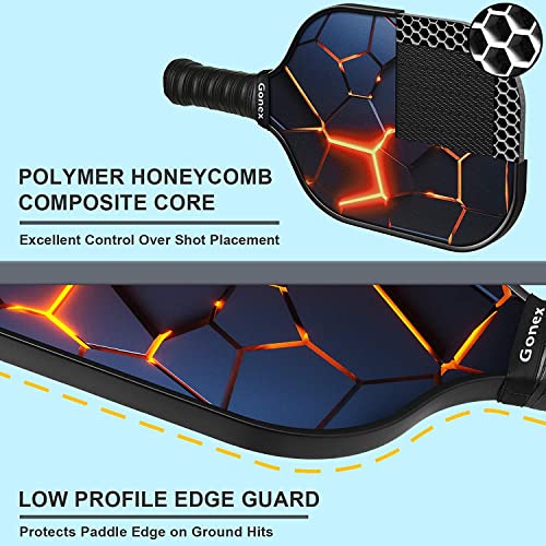 Gonex Pickleball Paddles, USAPA Approved Graphite Pickleball Paddle with Comfort Grip, Pickleball Set of 2 Paddles with 4 Balls, and Portable Carry Bag