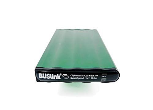 BUSlink CipherShield FIPS 140-2 HIPAA 256-bit AES USB 3.0 Disk-On-The-Go Hardware Encrypted External Slim Portable Hard Drive (2TB)