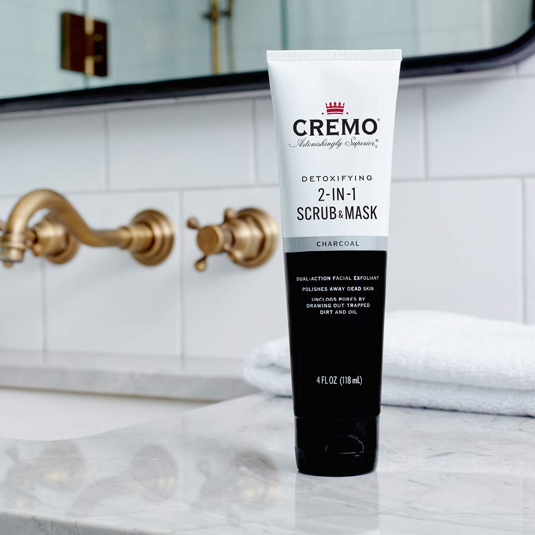 Cremo Detoxifying 2-in-1 Scrub & Mask, Activated Charcoal, 4 oz
