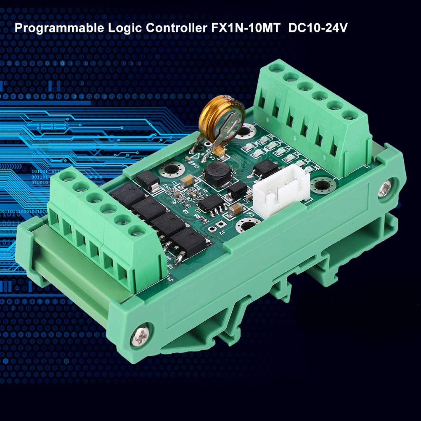 Programmable Controller, Module Control Board, Mini Programmable Controller DC 10~24V Industrial Control Board Logic Controller Module 8000 Steps for Industrial Supplies