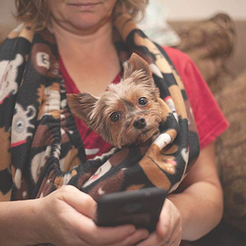 Critter Cuddler Small Animal Carrier and Bonding Pouch Anti-Anxiety Interactive Play Exercise Ring Therapeutic for Pet & Handler Small Dog Cat Hedgehog Puppy Travel Sling - Made in USA (Bugaboo)