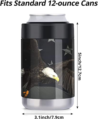 Extremus Temps Can Cooler, 12oz Stainless Steel Double Wall Vacuum Insulated Can Cooler β Iconic Laser Printed Designs - Stainless Steel Can Coozies Fits Standard Size Cans - Replaces Coozies for Cans