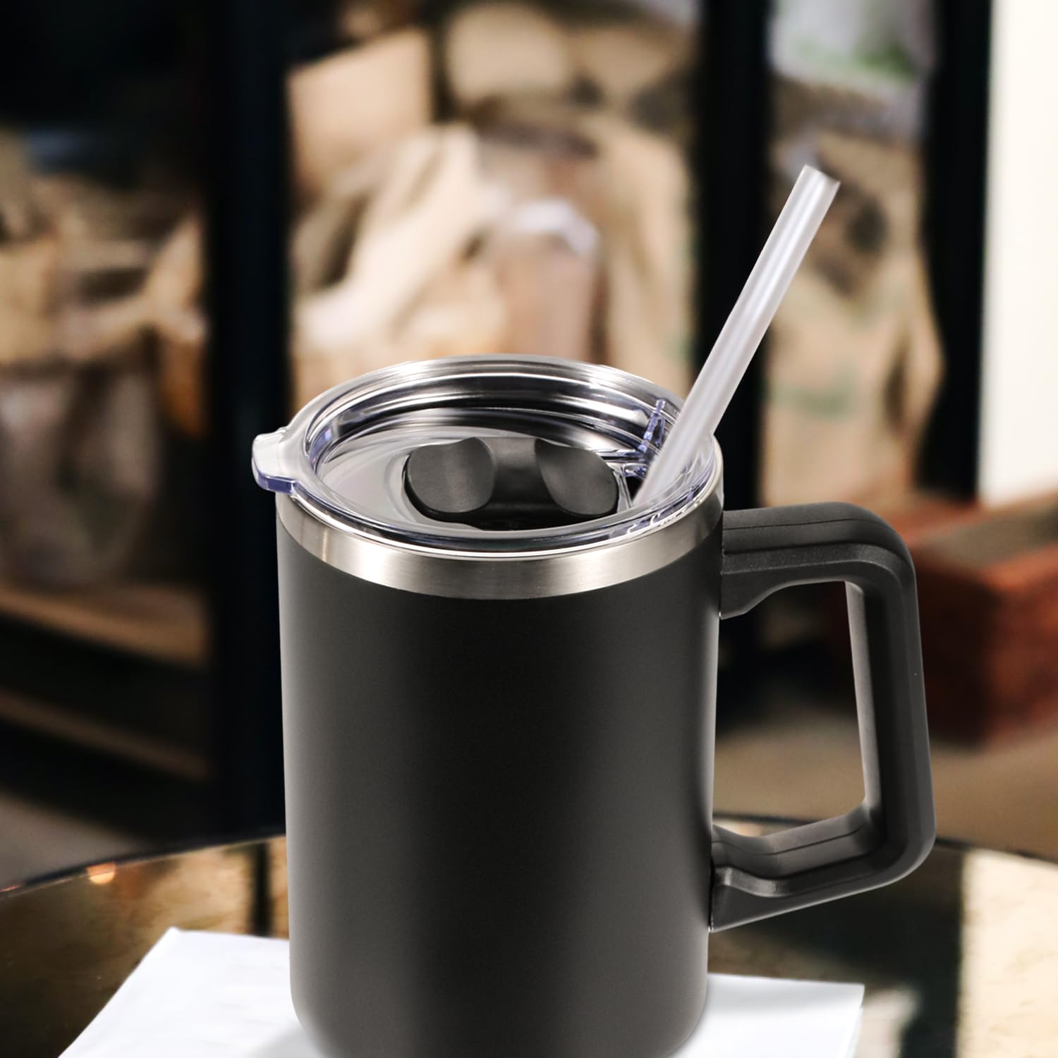 20oz Magnetic Tumbler Lid with 2pcs Magnetic Slider Replacement, Magnetic Tumbler Replacement Lid Compatible with Yeti Rambler Old Style Rtic Ozark Trail