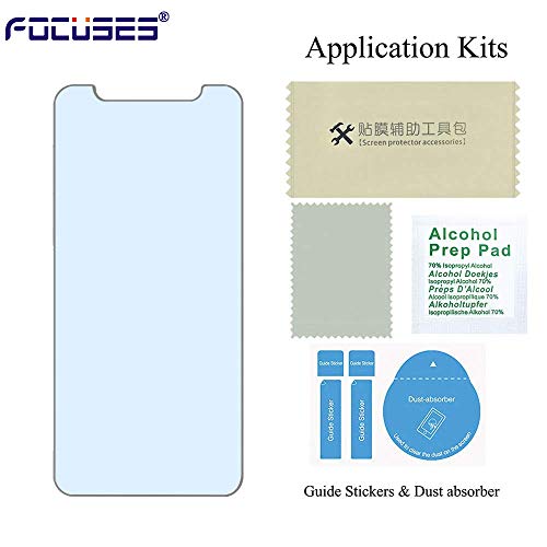 Focuses iPhone 11 Pro Screen Protector, iPhone Xs/X Screen Protector, Anti blue light Tempered Glass Film for Apple iPhone Xs/X & iPhone 11 Pro,3-Pack