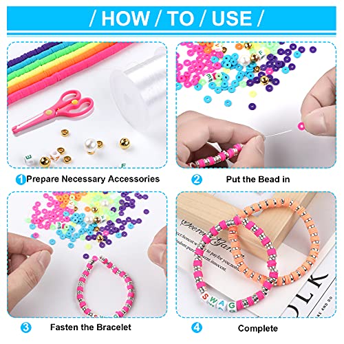 2100 Pcs Pride Clay Beads for Bracelet Making Handmade Heishi Jewelry Making Beads Polymer Flat Beads for Pride Jewelry Bracelet Making,LGBT Bracelet Making