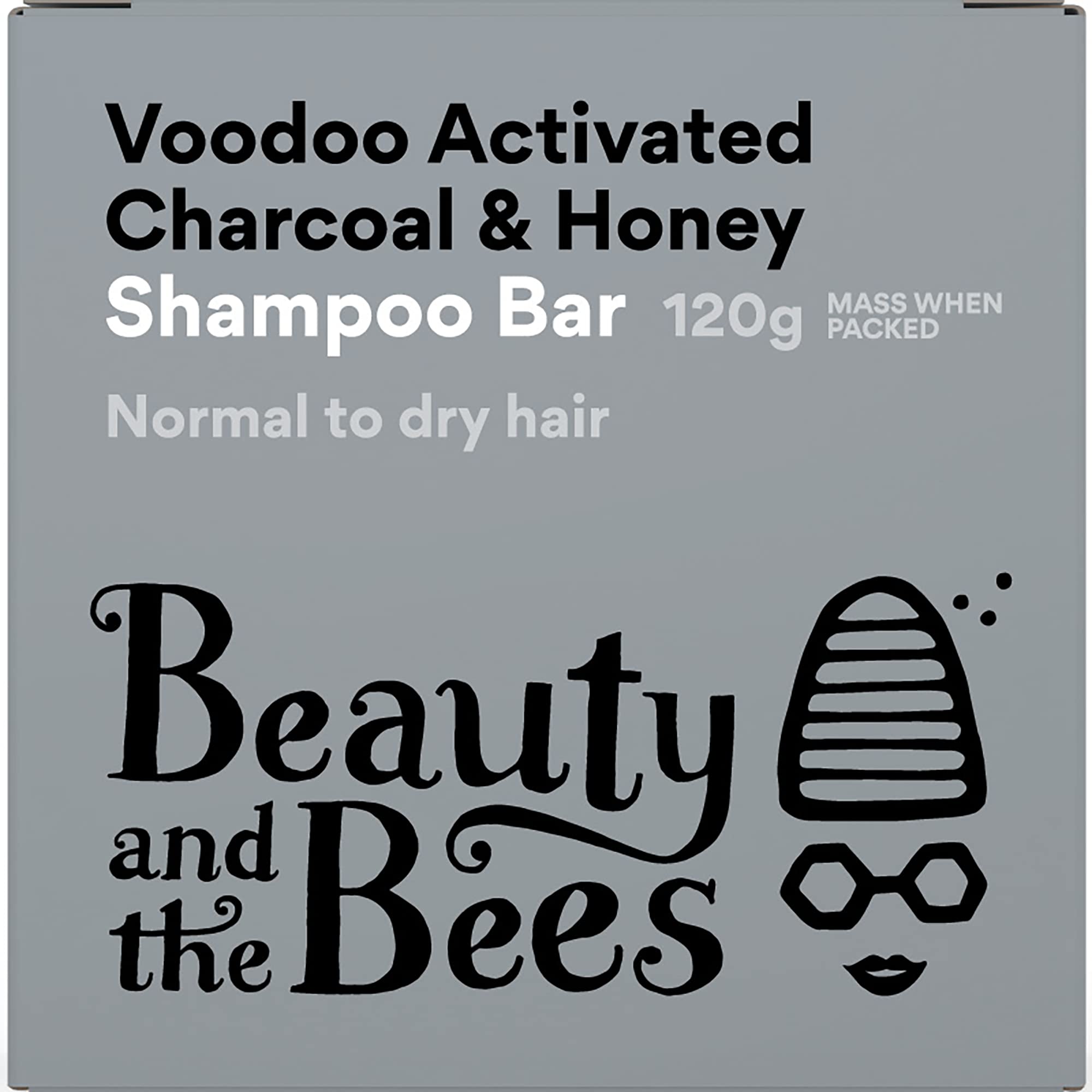 Beauty and the Bees Voodoo Activated Charcoal & Honey Shampoo Bar - Normal to Dry Hair - 100% Natural Organic Ingredients Sulfate Free & Eco-Friendly from Tasmania Australia