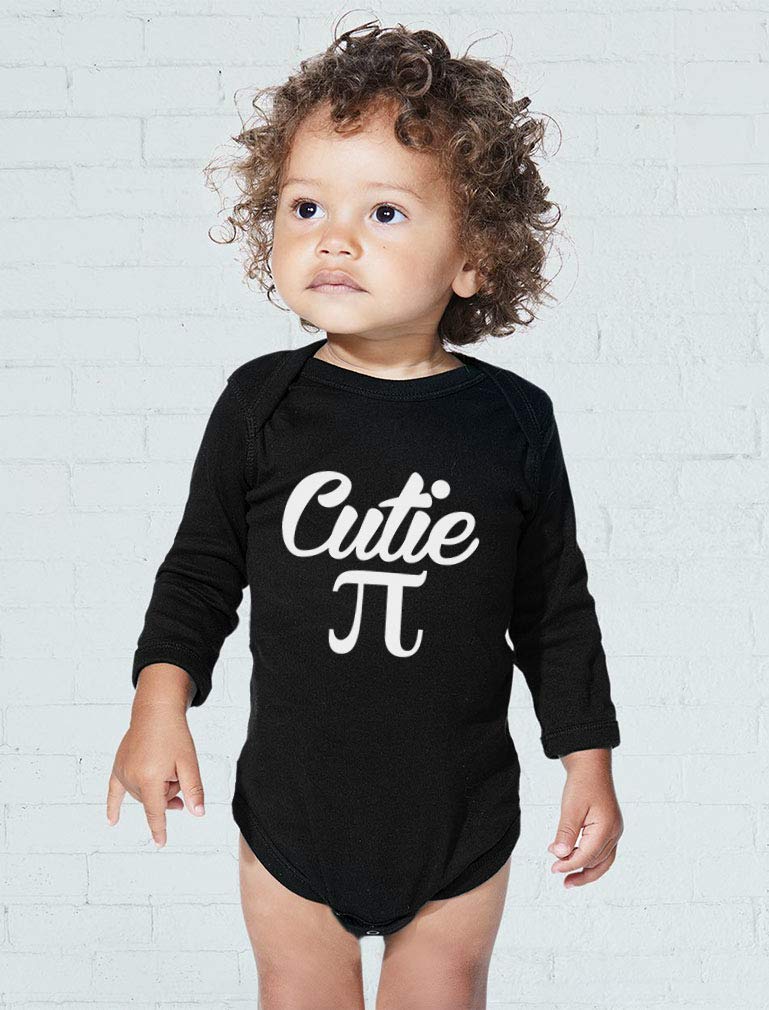 Cutie Pi Symbol Outfit Infant One Piece Pi day Funny Baby Long Sleeve Bodysuit 12M Red