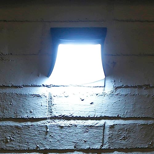 DAKWA Solar 2V/160MAh Wall Outdoor Sconce Modern Wall Lamp Rainproof Wall Lights for Patio Yard Garage (Color : 6000K White Light)