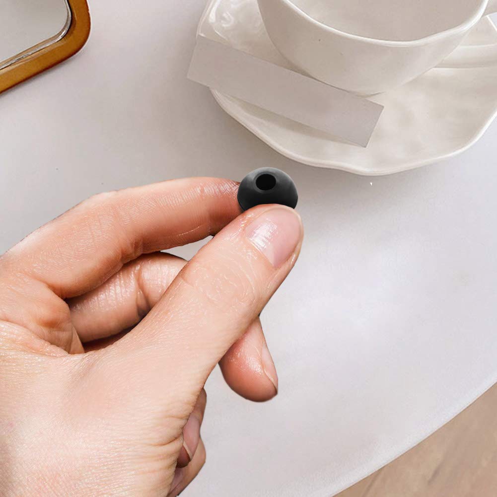 Blacell Replacement Silicone Ear Tips Earbuds Buds Set for Powerbeats 2 Wireless beats by dre headphones, 4 Pairs (Black)