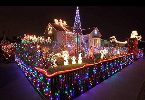 AICase Solar Outdoor String Lights, 72 ft 200 LED String Lights, Christmas Decorative Lights for Garden, Patio, Home, Dancing, Wedding (White)