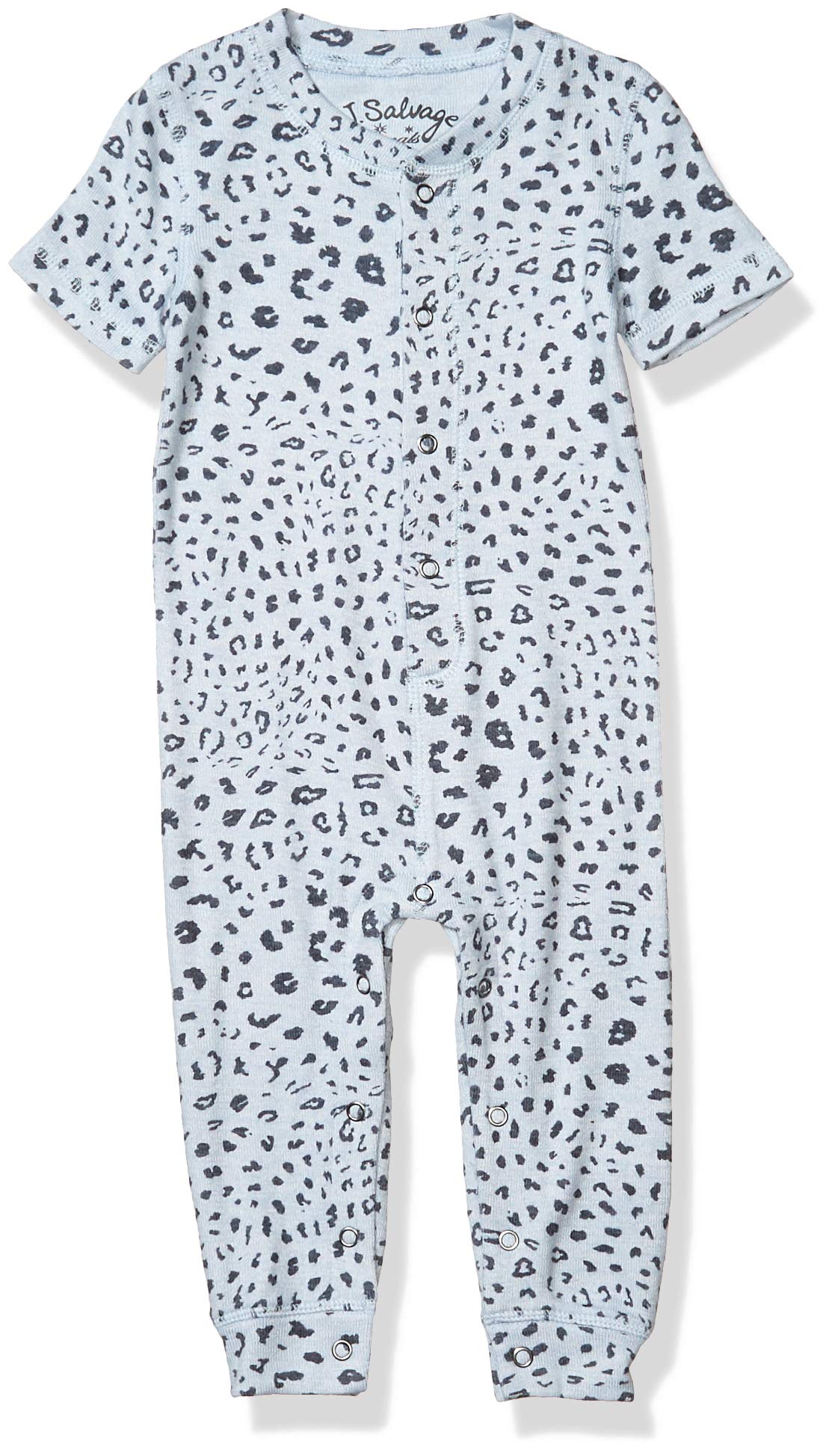 PJ Salvage Kids Baby Kids, Sleepwear Peachy Pajama Romper, Blue, 6/12 Mo