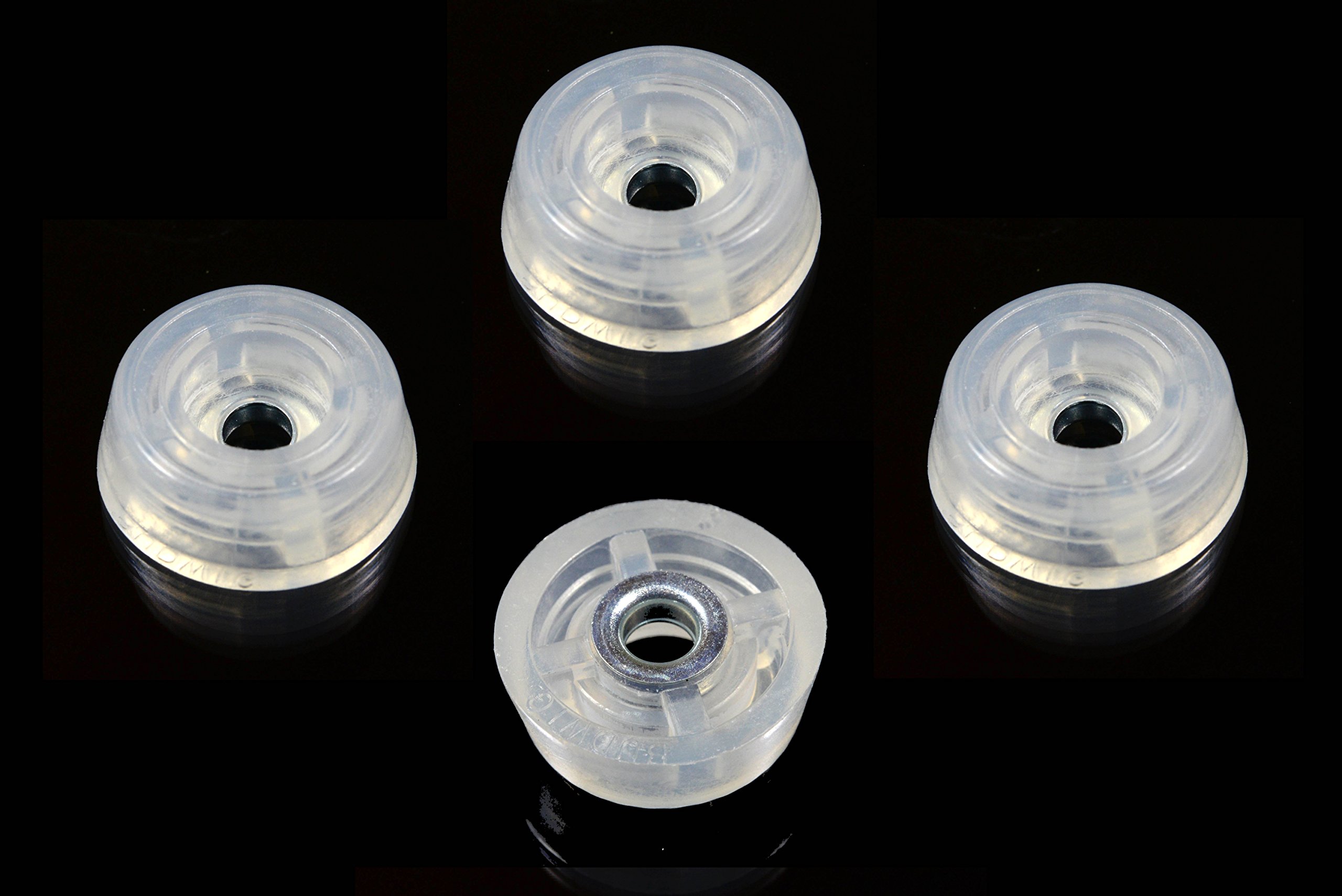 20 Small Clear Round Rubber Feet W/SCREWS- .250 H X .671 D - Made in USA - Food Safe Cutting Boards Electronics Crafts #