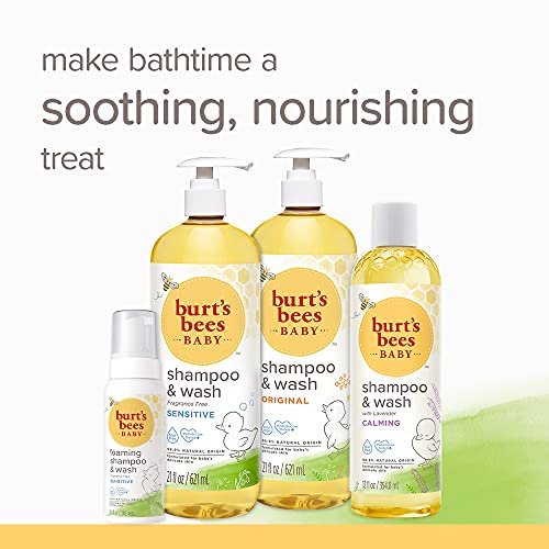 Burt's Bees Baby Shampoo & Wash, Tear Free Soap, Natural Baby Care, Original, 21 Ounce (Packaging May Vary)
