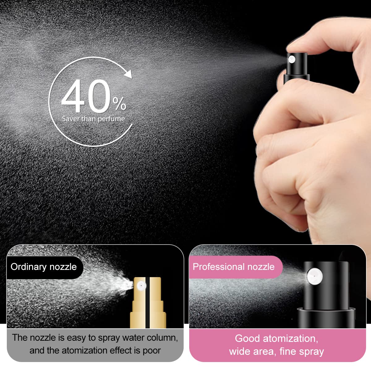 BeautyChen 4 Pack 5ml Portable Mini Refillable Perfume Atomizer Bottle Perfume Spray Empty Easy to Fill Scent Aftershave Pump Case Travel Outgoing Purse Multicolor