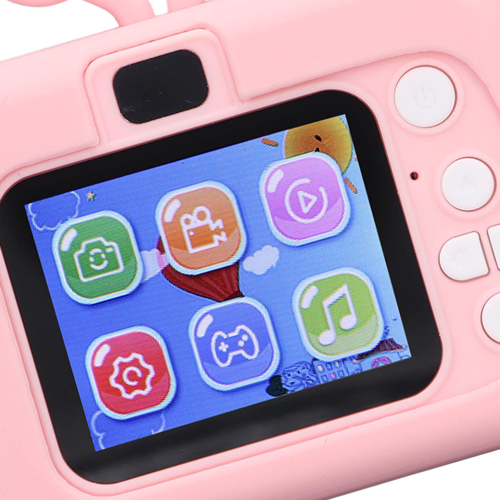 20MP Children Camera, 1080P HD Video Kids Digital Camera Silicone Shell Automatic USB Charging AI Face Recognition for Photography Game (Pink Yellow)