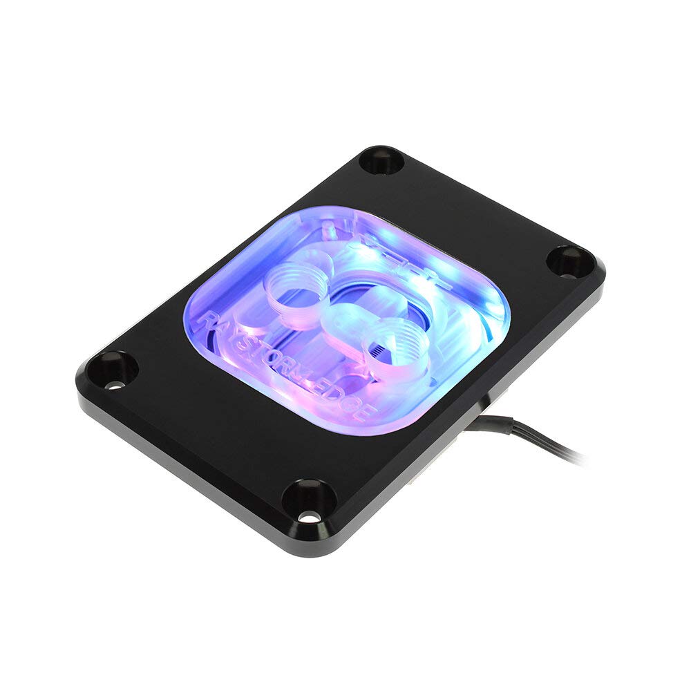 XSPC RayStorm Edge CPU Water Block, AMD/AM4/AM5, Addessable RGB, Black
