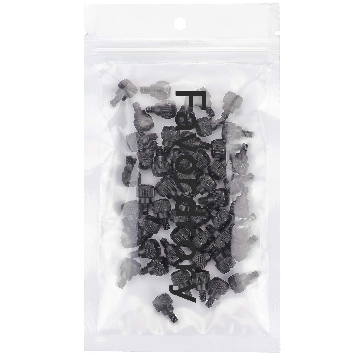 Favordrory 50 Pieces 6#-32x5 Computer Case Thumb Screws, Black