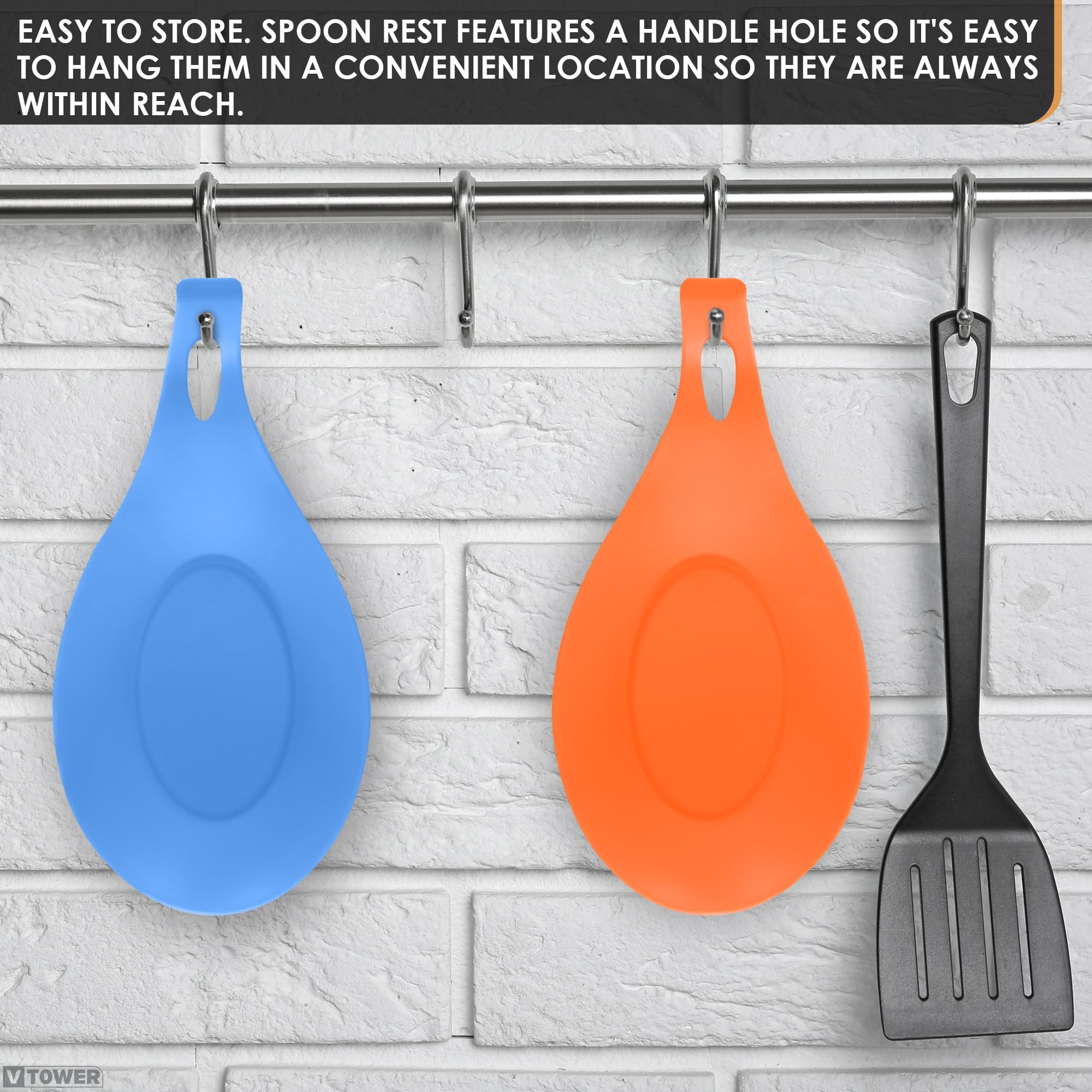 4Pcs Silicone Spoon Rest Set Kitchen Accessories - Heat Resistant Utensil Rest for Cooking Ladle Spoon Rest for Stove Top - Silicone Spatula Rest Spoon Rest Holder for Stove Top Kitchen Gadgets