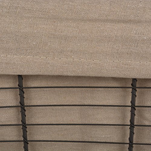 DII Farmhouse Chicken Wire Storage Baskets with Liner, Small, Vintage Taupe, 9x7x6", 3 Piece