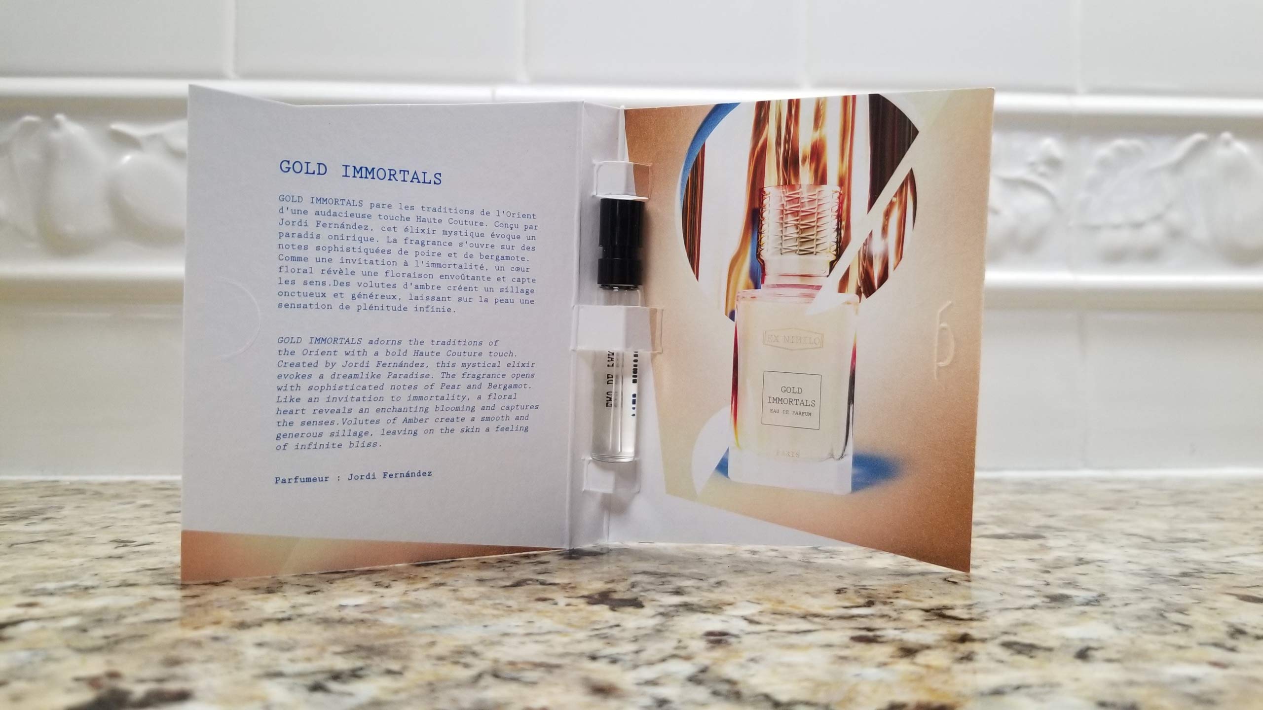 Ex Nihilo Gold Immortals, sample size, 2 ml/0.06 oz