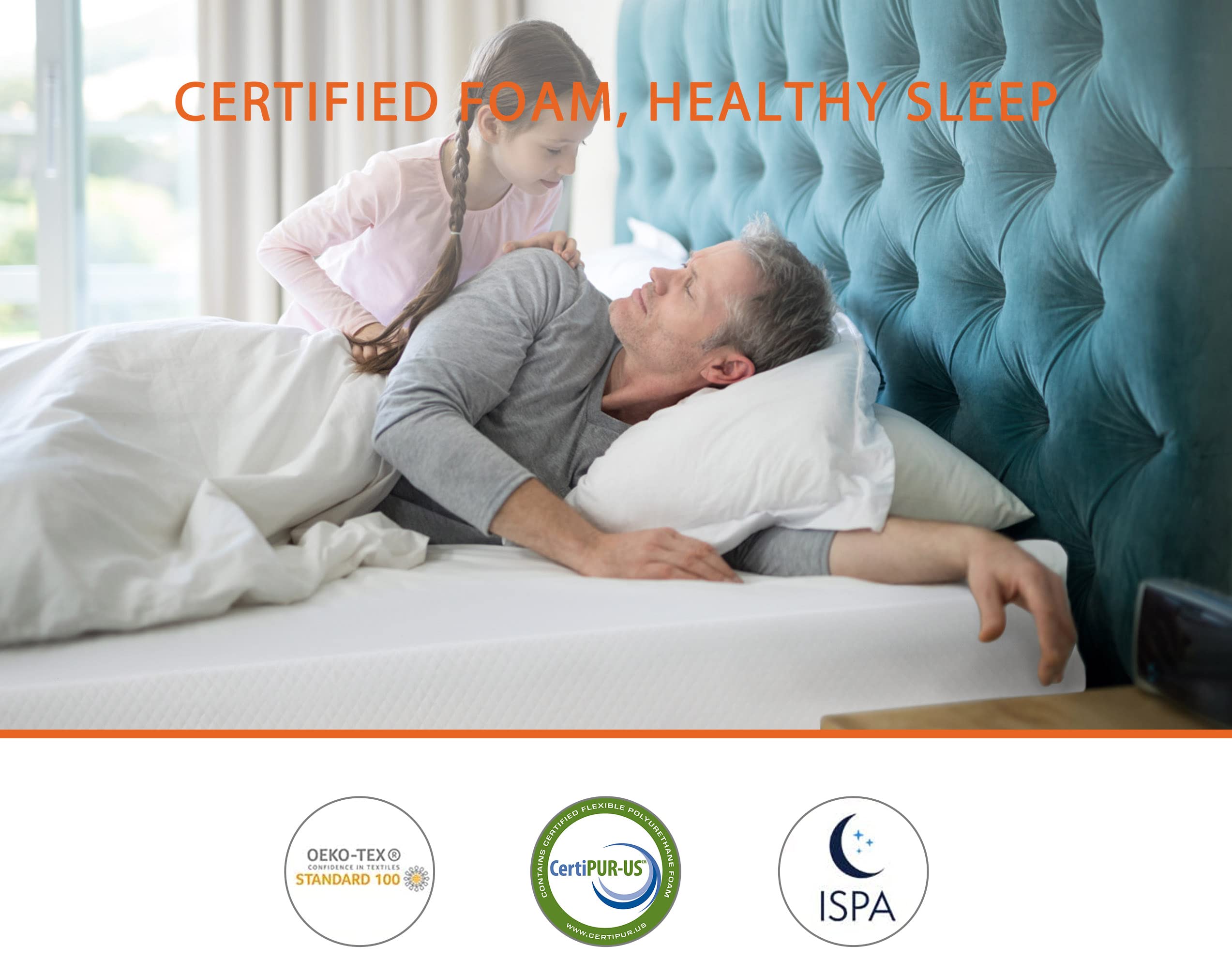 8 inch King Size Mattress with Cover, Cooling Gel Memory Foam King Mattress for a Cool Sleep & Pressure Relief, Medium Firm Mattress Pad King Mattresses, Bed in a Box, CertiPUR-US Certified