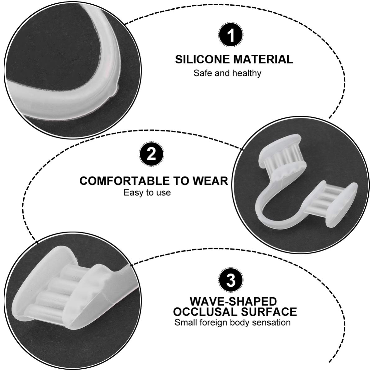 EXCEART 2PCS Professional Dental Guard Silicone Mouth Guard for Teeth Grinding Anti Grinding Dental Night Guard for Night Sleep