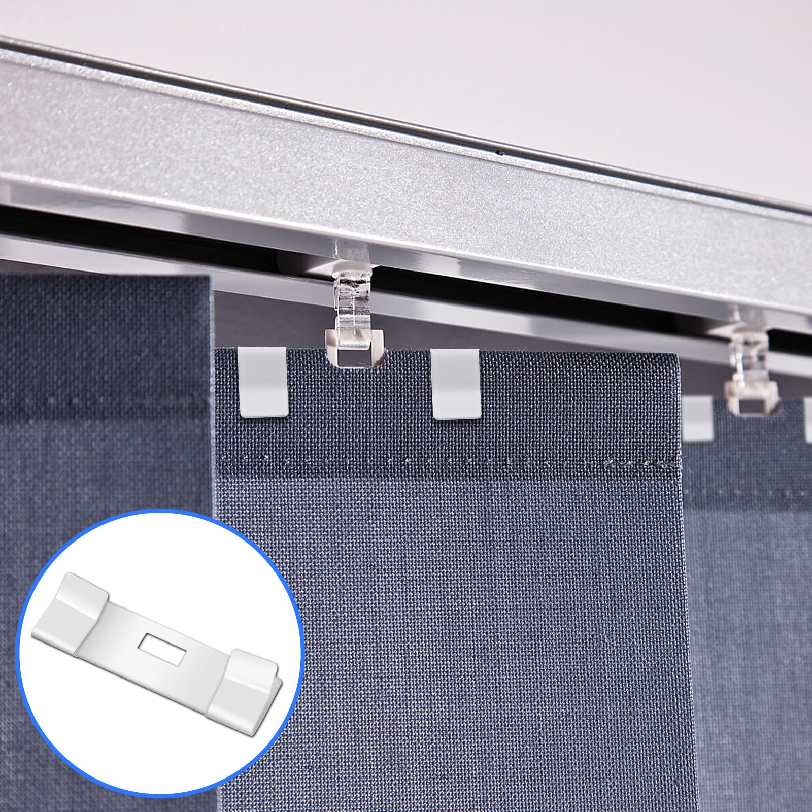 20Pcs Vertical Blind Repair Vane Savers Metal Vertical Blind Repair Clip Blind Repair Tabs for Vertical Window Blinds Replacement Slats