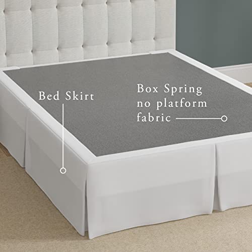 Bed Maker’s Never Lift Your Mattress Wrap Around Bed Skirt, Classic Style, Low Maintenance Wrinkle Resistant Fabric, Traditional 14 Inch Drop Length, Queen, White