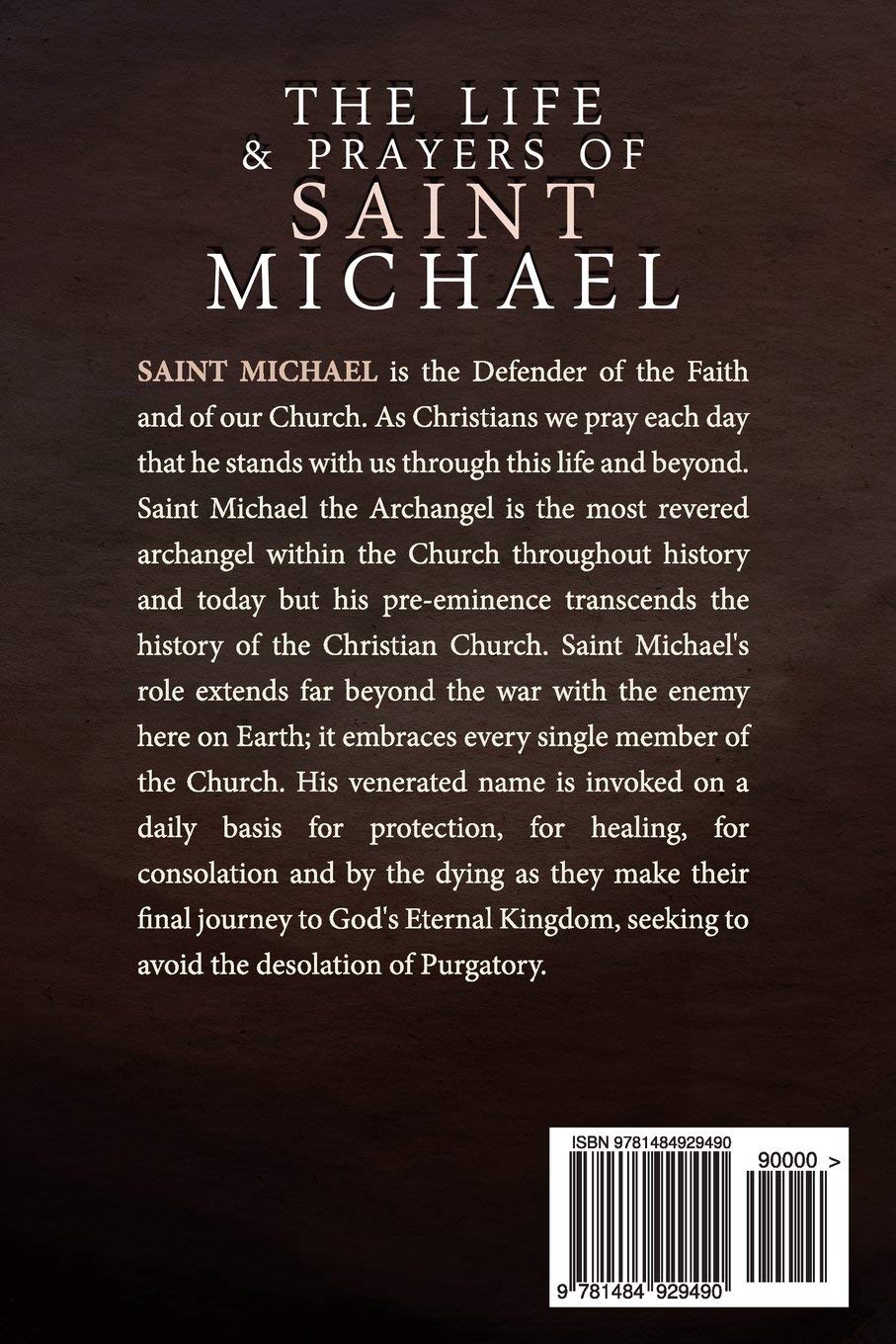 20th Street Products Saint Michael- Red- Slipknot Adjustable Bracelet plus The Life and Prayers of Saint Michael The Archangel book and Saint Michael Laminated Prayer Card