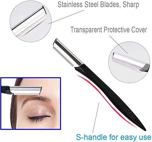 Eyebrow Scissors, 7 in 1 Eyebrow Kit, Professional Eyebrow Grooming Kits for Women, Including Brow Razors, Brush, Scissor, Tweezers, with Storage Box (1)