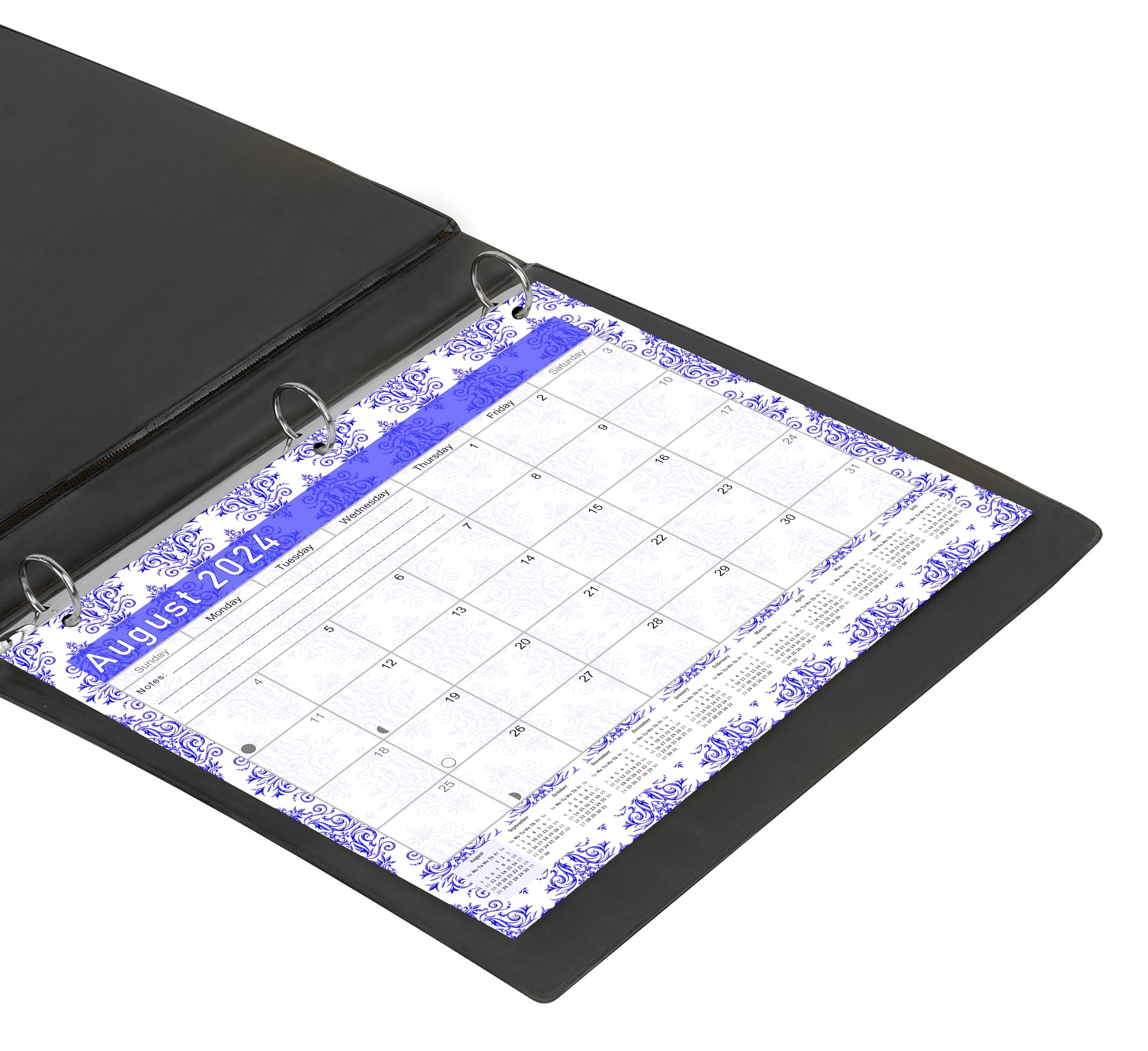 2024-2025 Academic Year 12 Months Student Calendar/Planner for 3-Ring Binder, Desk or Wall (Edition #018)