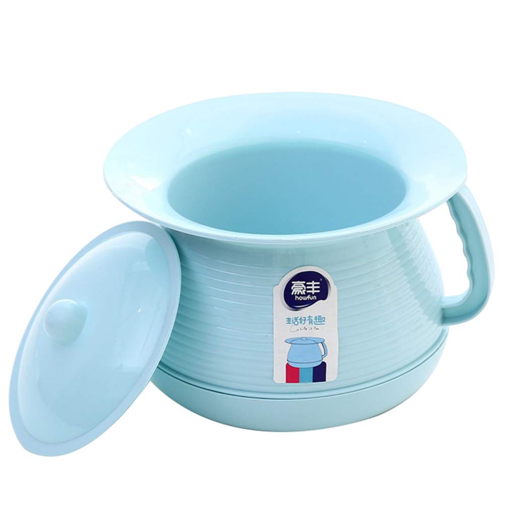 SUPVOX Plastic Potty urinals Bedroom Urinal Chamber pots with lid to Prevent Odors from Escaping (Blue)