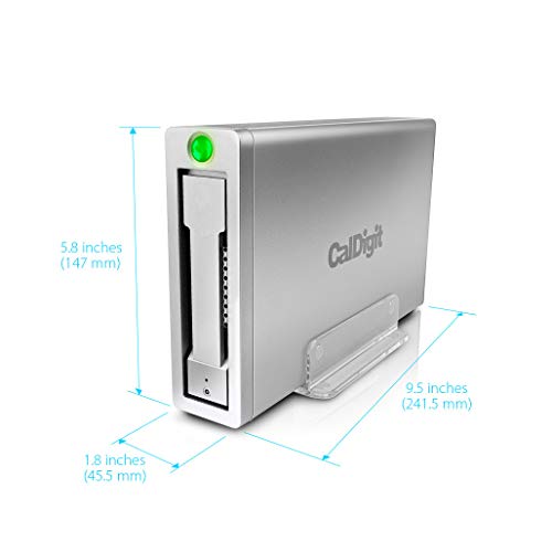 CalDigit AV Pro 2 Storage Hub USB C 5Gb/s External Drive - Charge up to 30W, 2016 MacBook, MacBook Pro, Thunderbolt 3 PC Compatible (6TB)