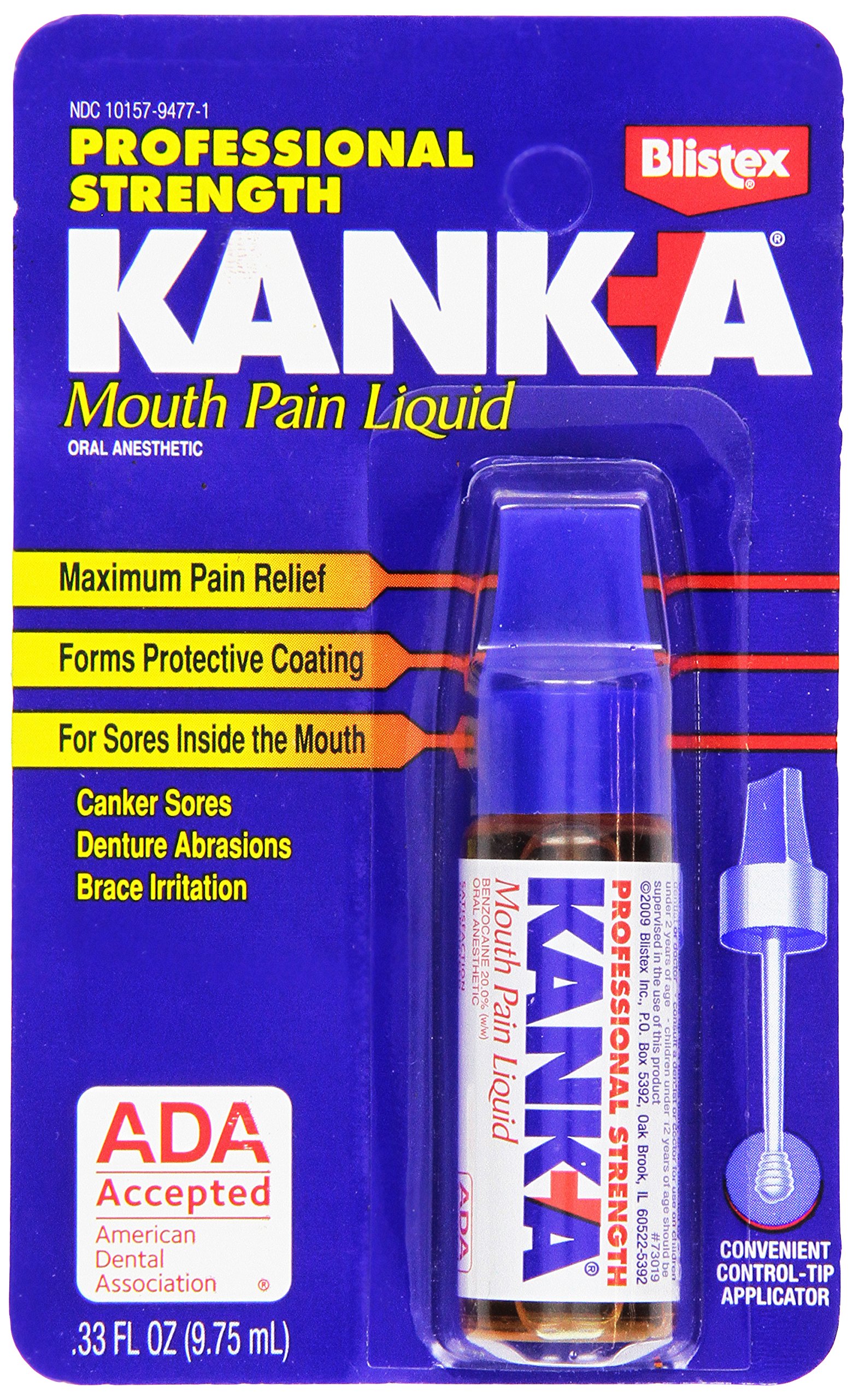 Blistex Kanka Mouth Pain Liquid, Professional Strength , 0.33 oz