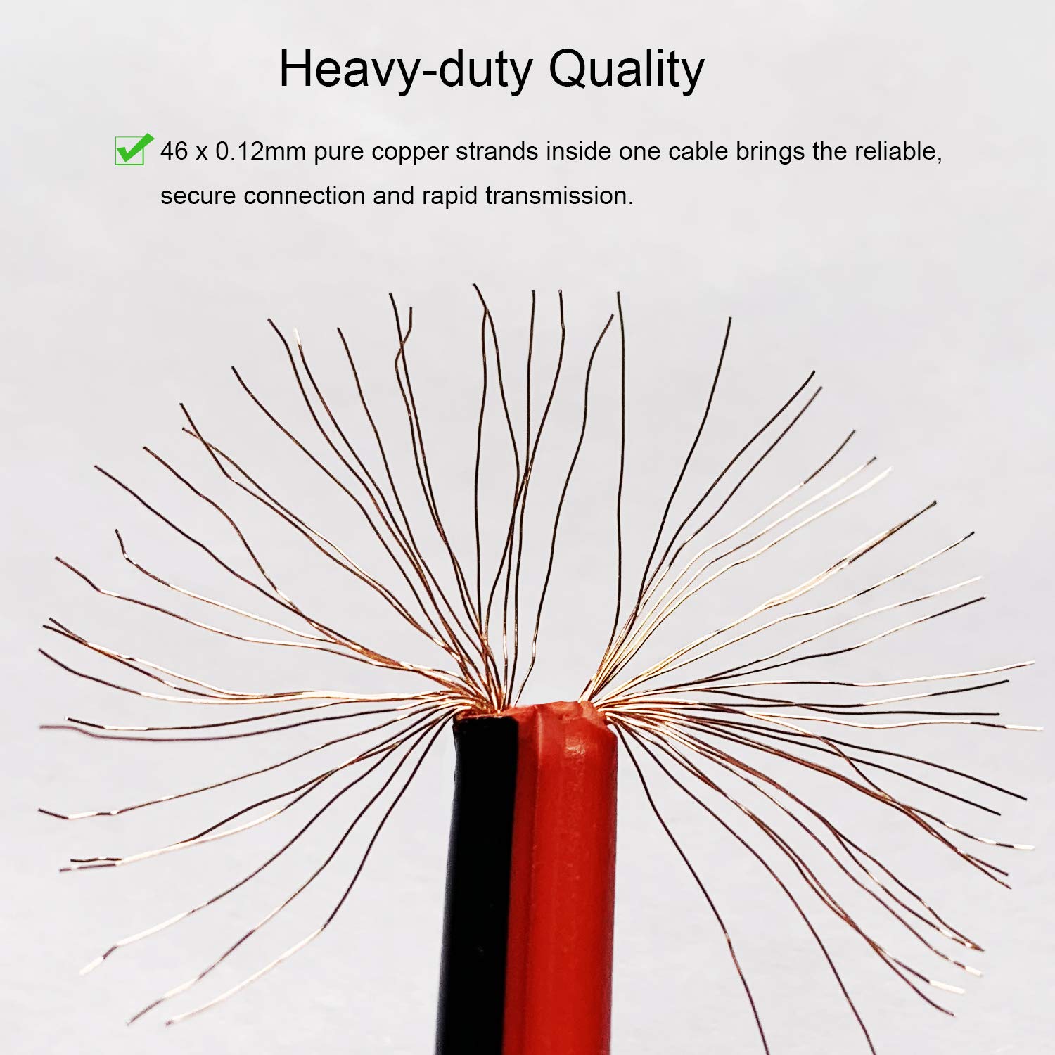 DAYKIT 10 Pairs DC Power Pigtail Cable, 12V 5A 2.1mm x 5.5 mm Male & Female Connectors for CCTV Security Camera and Lighting Power Adapter