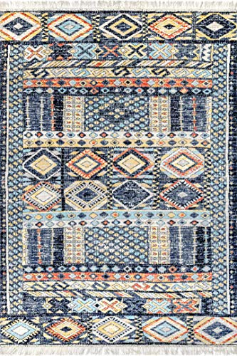 nuLOOM Taliyah Bohemian Fringe Indoor/Outdoor Area Rug, 8' x 10', Multi
