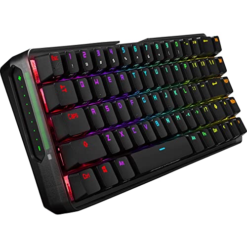 ASUS ROG Falchion NX 65% Wireless RGB Gaming Mechanical Keyboard | ROG NX Blue Clicky Switches, PBT Doubleshot Keycaps, Wired / 2.4G Hz, Touch Panel, Keyboard Cover Case, Macro Support