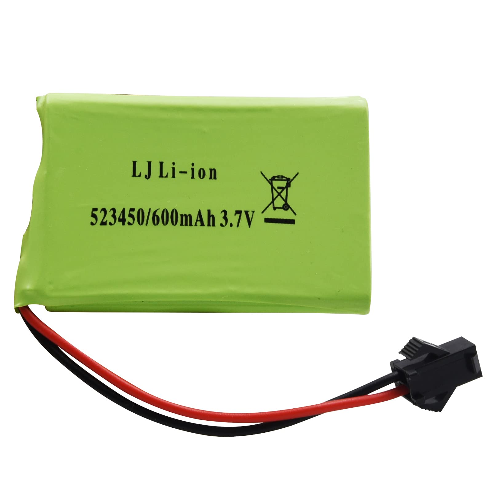 Blomiky 2 Pack 3.7V 600mAh Lithium Rechargeable Battery and 2 USB Charger Cable Compatible with Some Remote Control Robot Dog K9 Battery 2