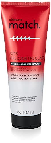 Boticario - Linha Match (SOS Reconstrucao) - Condicionador Reconstrutor 250 Ml - (Boticario - Match (SOS Reconstruction) Collection - Restoration Conditioner 8.45 Fl Oz)