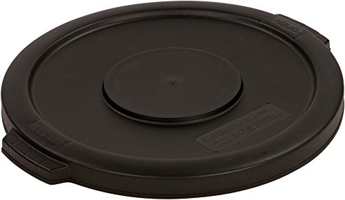 Carlisle FoodService Products 34101103 Bronco Round Waste Bin Food Container Lid, 10 Gallon, Black