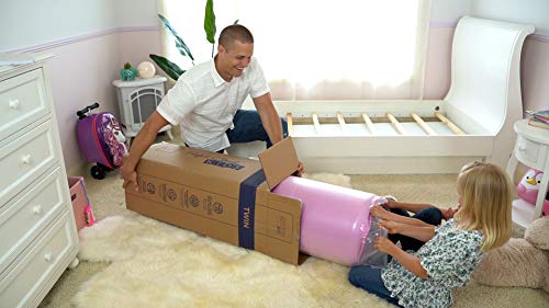 Perfect Cloud Made in The USA Kids Plush 7-inch Memory Foam Twin Mattress, Shredded Foam Pillow, and Teddy Bear for Day/Trundle/Bunk Bed - (Pink)